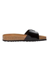 Tamaris Slip-ins - black patent/svart denim - Zalando.se