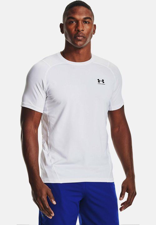Under Armour HG COMPRESSION - Sport T-shirt - white/weiß - Zalando.ch