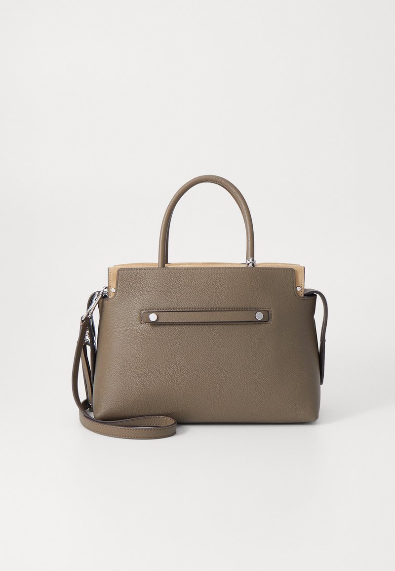 Tory Burch MERCER PEBBLED SATCHEL - Handtasche - wild mushroom ...