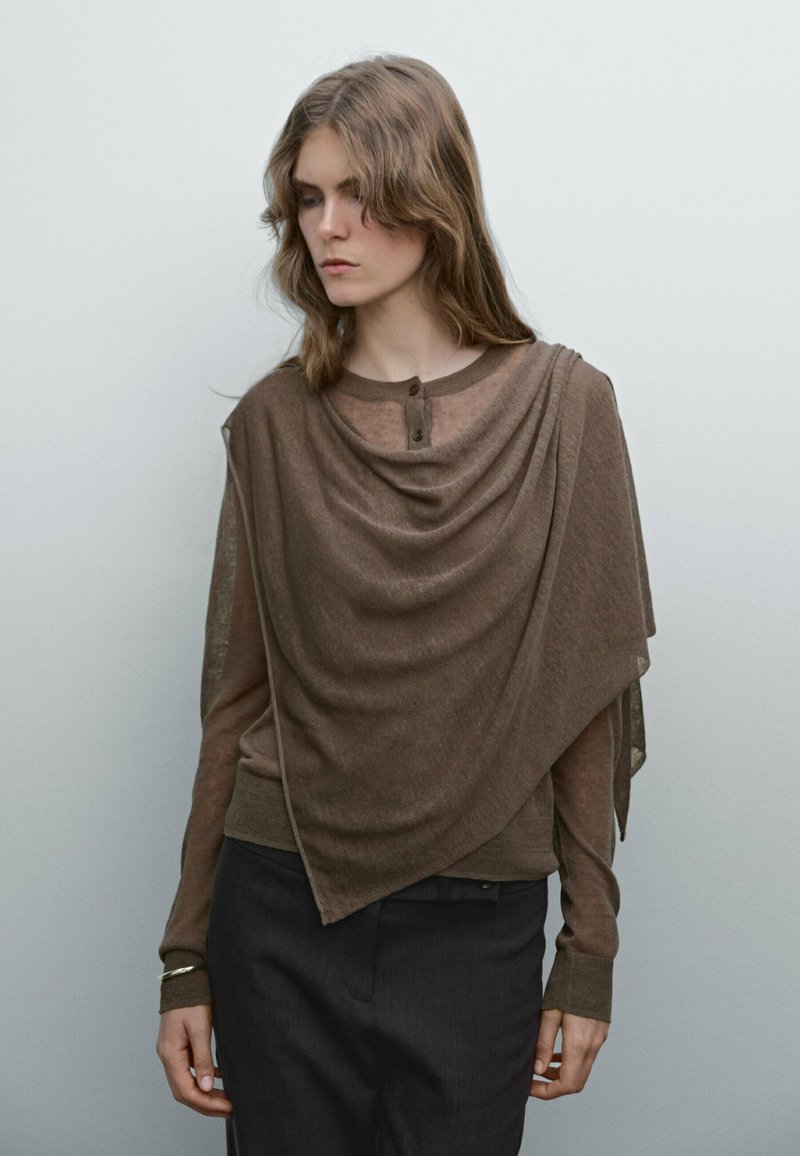 Massimo Dutti Cardigan - brown - Zalando