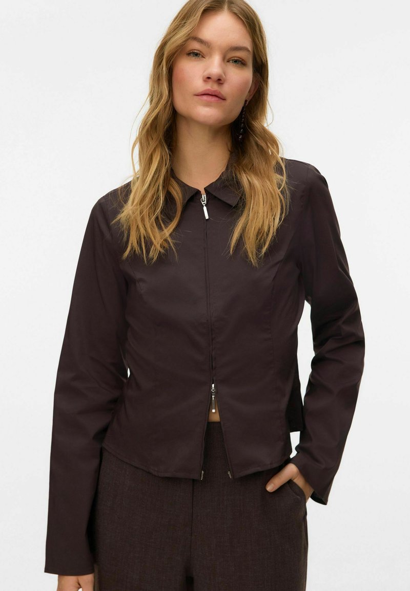Vero Moda LOTUS - Overhemdblouse - chocolate torte/gemêleerd bruin ...