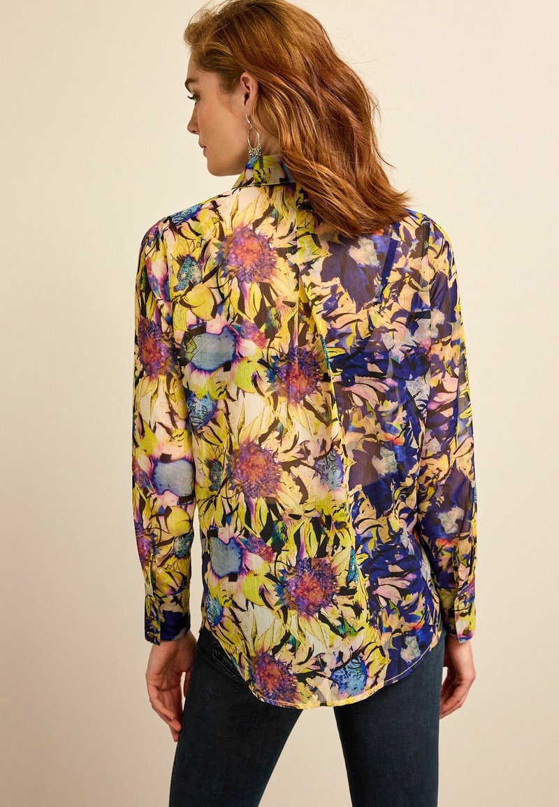 Next Button-down blouse - large flower print/yellow - Zalando