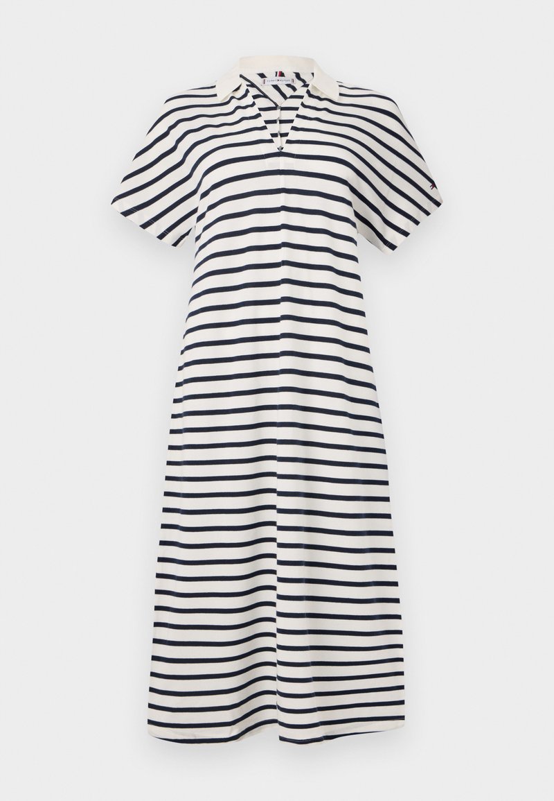Tommy Hilfiger TIPPING - Day dress - ecu/dark night navy/dark blue ...