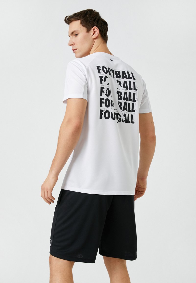 Koton SPORT FOOTBALL SHORT SLEEVE CREW NECK - T-shirt print - white/wit ...