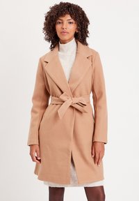 Cache Cache GERADER MIT GÜRTEL - Kurzmantel - camel - Zalando.de