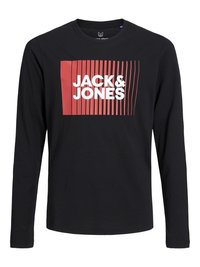 Jack & Jones Junior JJECORP LOGO PLAY O NECK - Langarmshirt - black ...