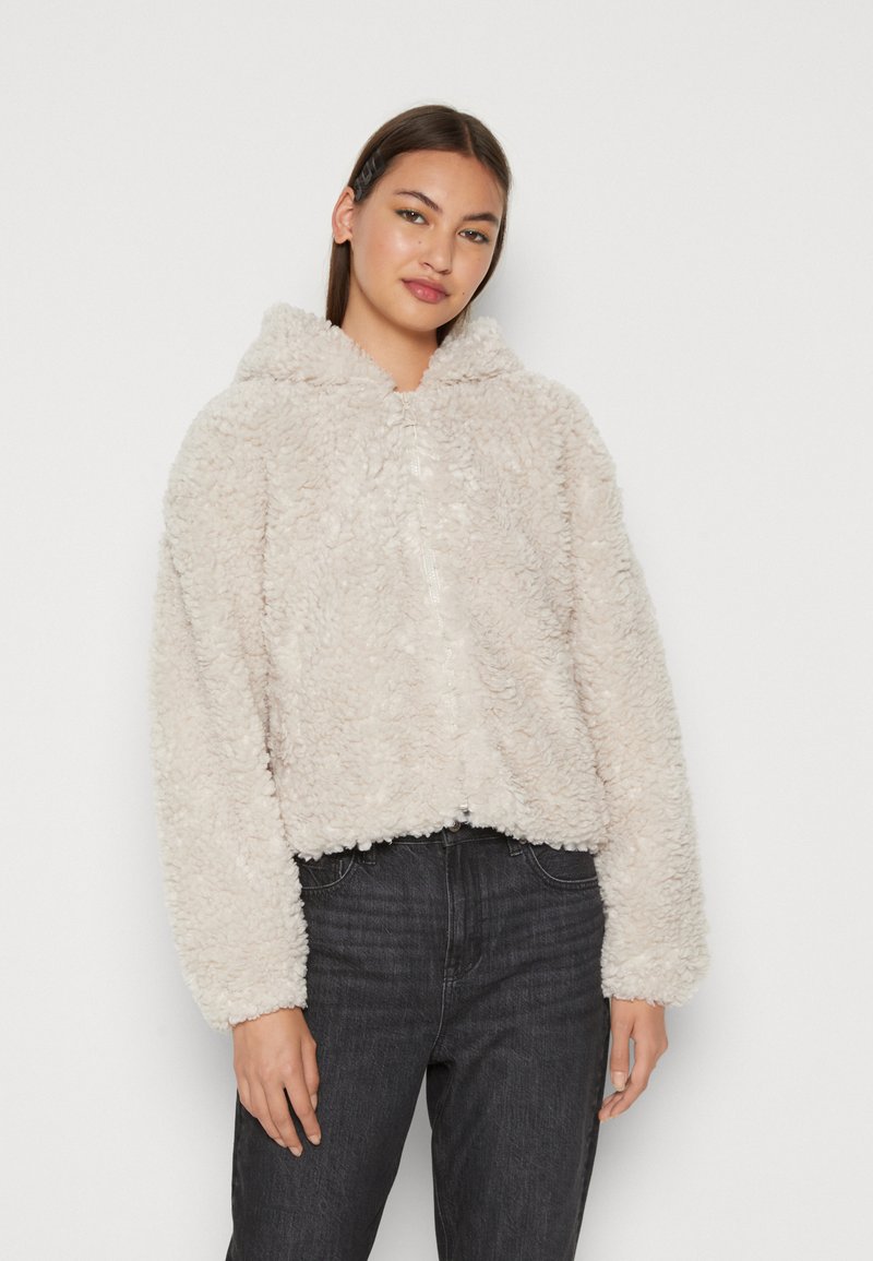 ONLY ONLELLIE HOODED JACKET - Vinterjakke - moonbeam/beige - Zalando.no