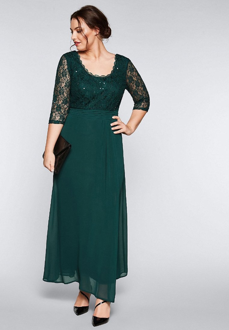 Sheego Robe de cocktail - deep green/vert foncé - ZALANDO.FR