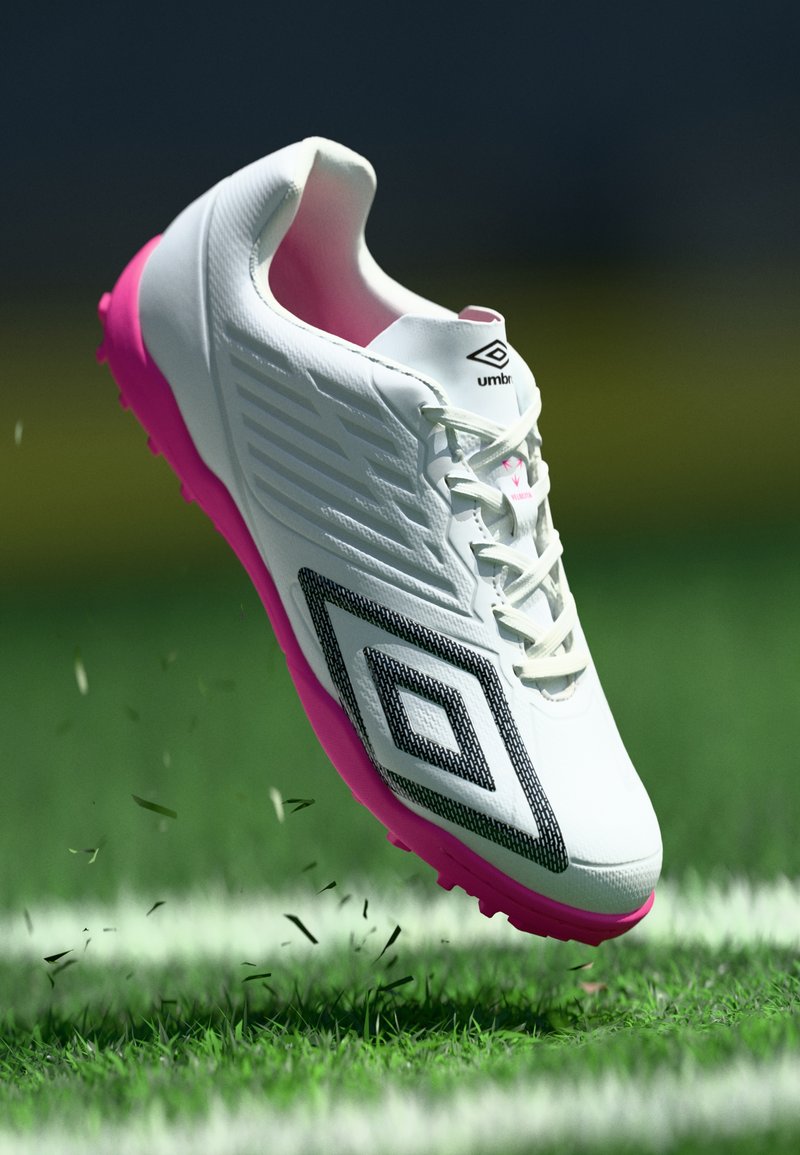 Umbro VELOCITA DECIMO SQUAD TF - Turf football boots - white/black/pink ...