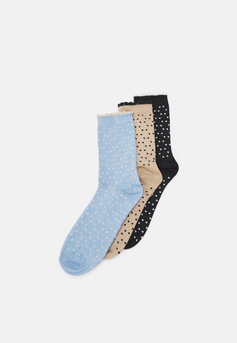Vero Moda VMCASSY GLITTER SOCKS 3 PACK - Sukat - black/musta - Zalando.fi