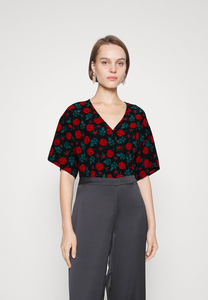 IN THE STYLE LAD BABY MUM ROSE KIMONO SLEEVE WRAP BODYSUIT - T-Shirt ...