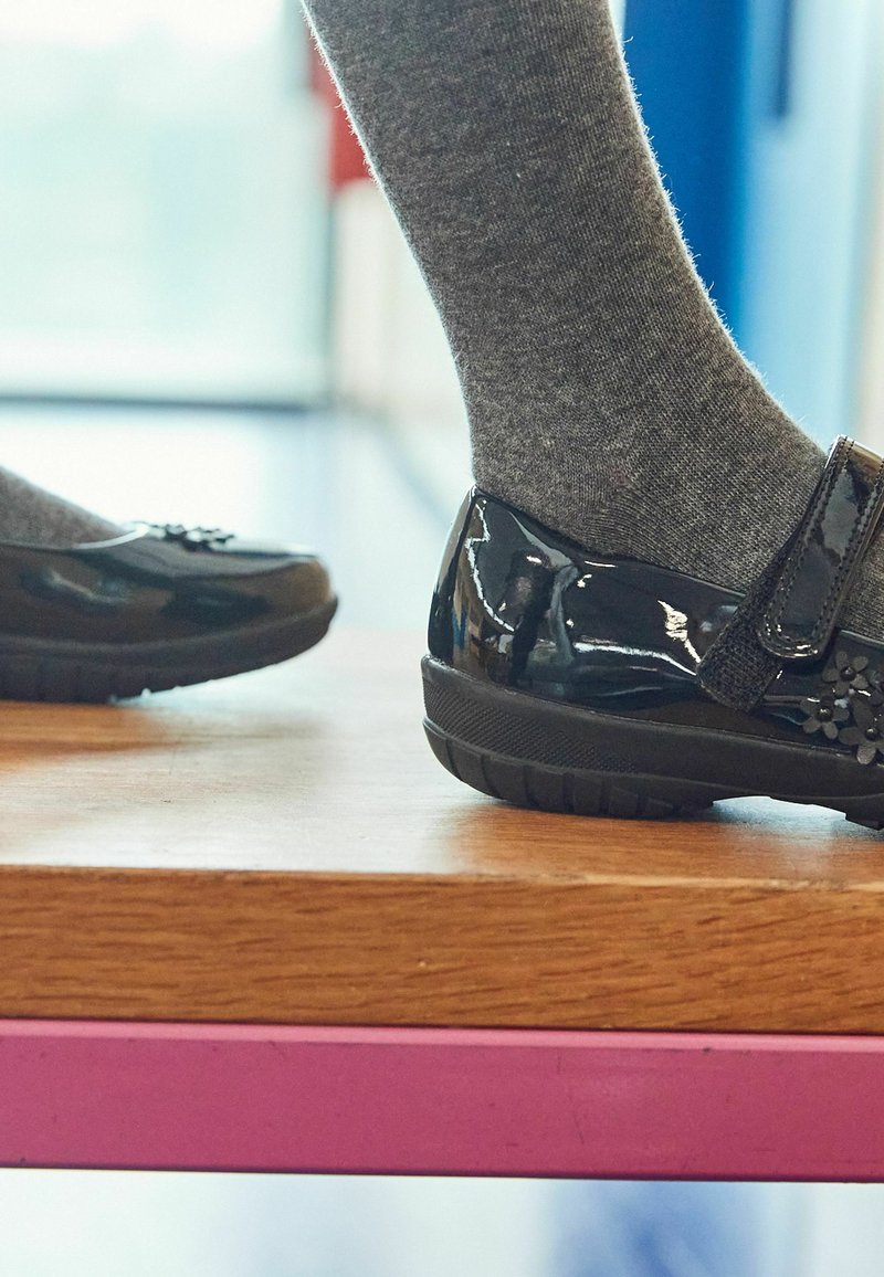 Next SCHOOL FLOWER MARY JANE - Ankle strap ballet pumps - black patent ...