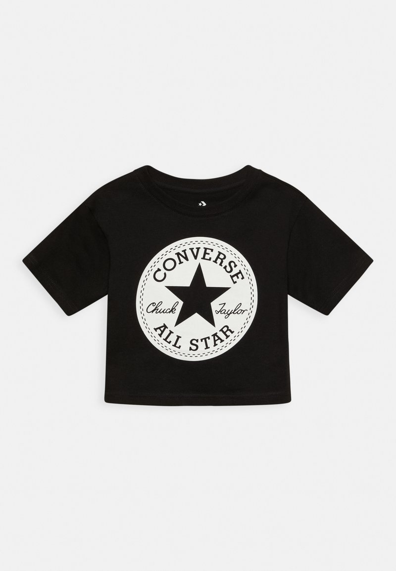 Converse SIGNATURE CHUCK PATCH BOXY TEE - T-shirt imprimé - black/noir ...