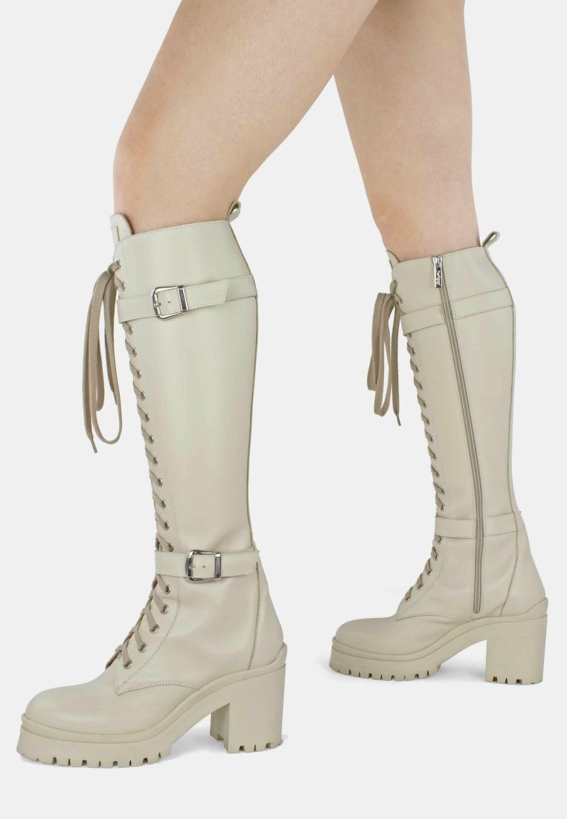tuiggi Milano COMBAT - Platform boots - beige - Zalando.de