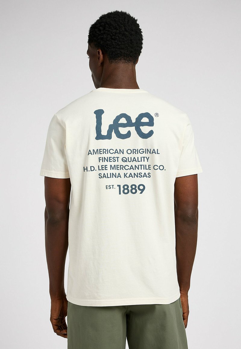 Lee LOGO TEE - Camiseta estampada - ecru/beige - Zalando.es