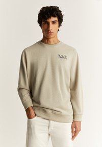 Scalpers PLANT EMBROIDERY - Sweater - light duck/lichtgroen - Zalando.nl