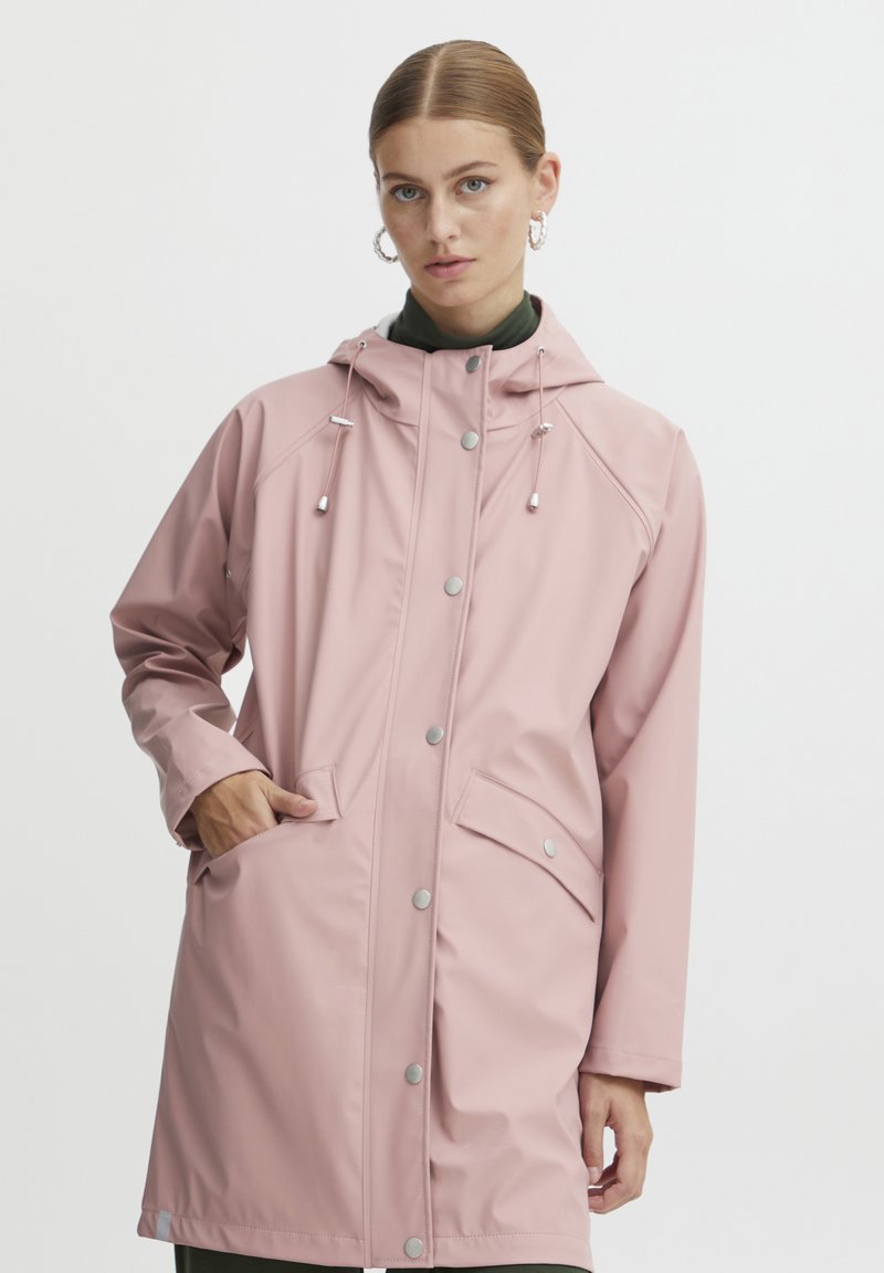 ICHI IHTazi - Regnjakke - ash rose/rød - Zalando.no