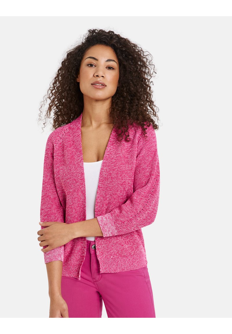 Taifun STRICK OFFENE MIT 3/4 ARM - Strickjacke - luminous pink ...