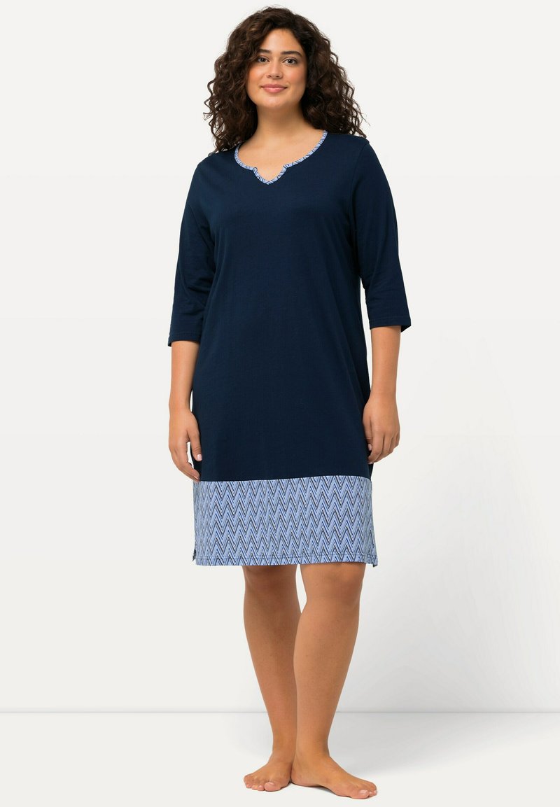 Ulla Popken Nachtjapon - dark blue/donkerblauw - Zalando.be
