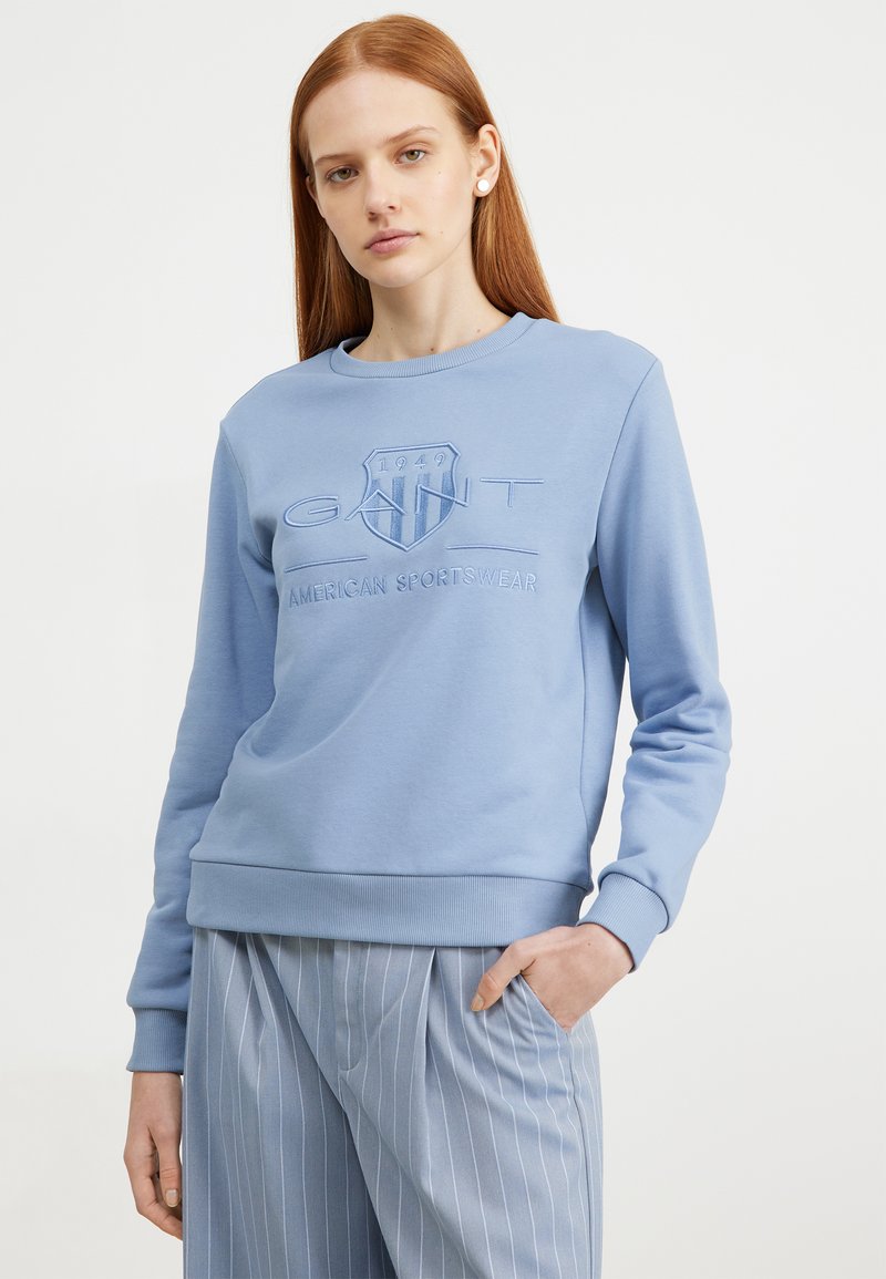 GANT TONAL ARCHIVE SHIELD - Collegepaita - faded blue/sininen - Zalando.fi