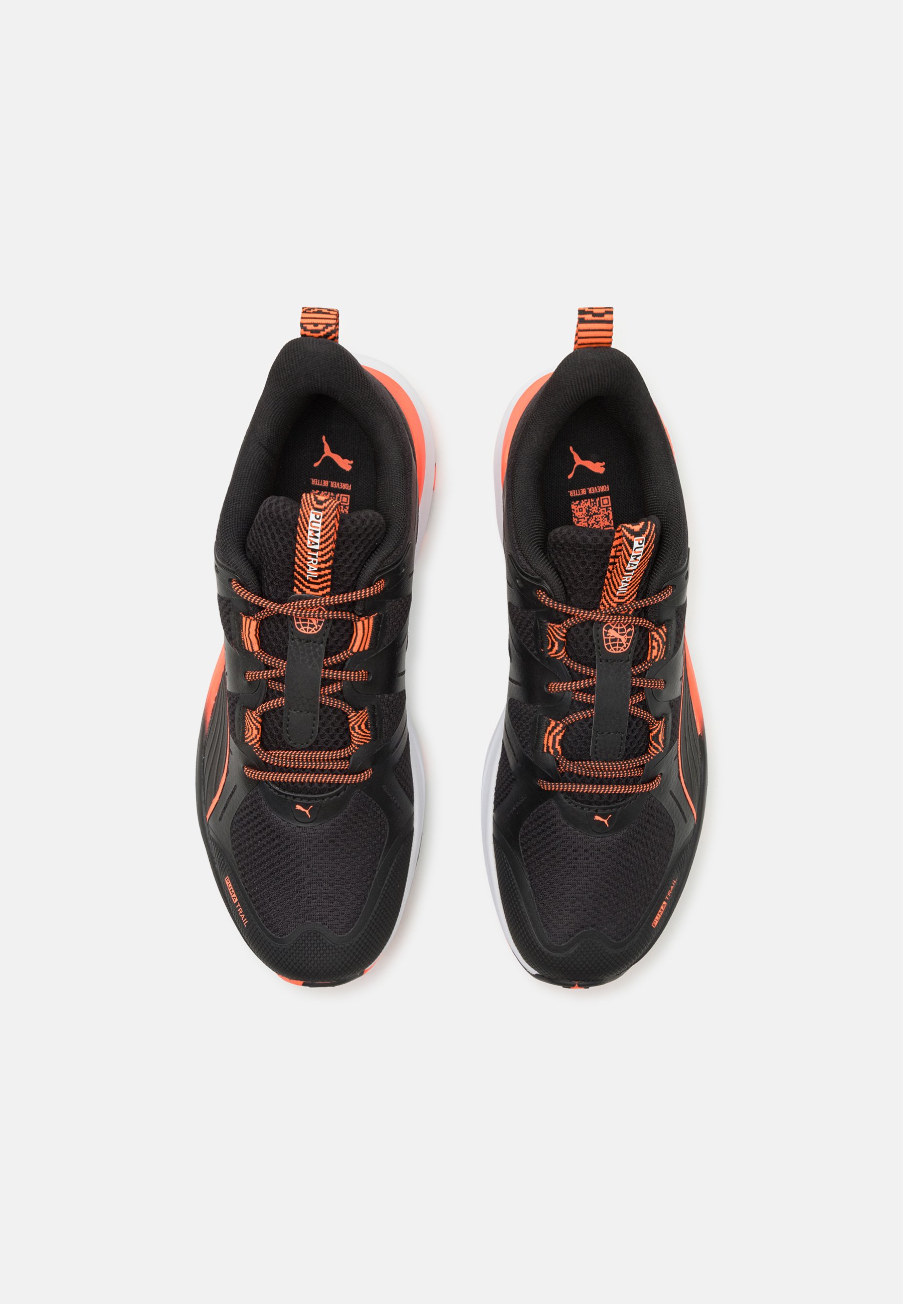 Puma orange and black shoes store