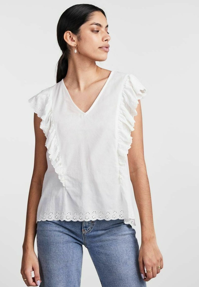 Pieces Bluse - cloud dancer/weiß - Zalando.de