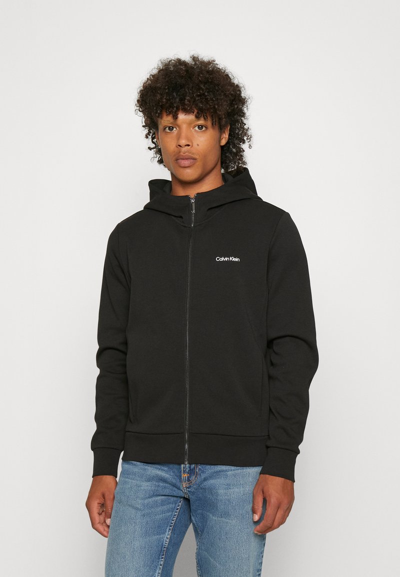 Calvin Klein MICRO LOGO REPREVE HOODIE JACKET - Zip-up sweatshirt ...