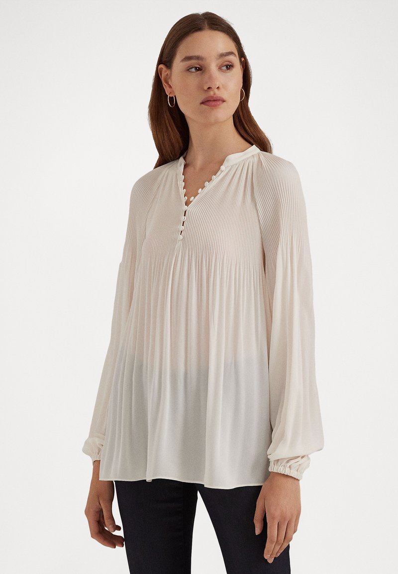 Lauren Ralph Lauren PLEATED GEORGETTE BLOUSE - Blouse - mascarpone ...
