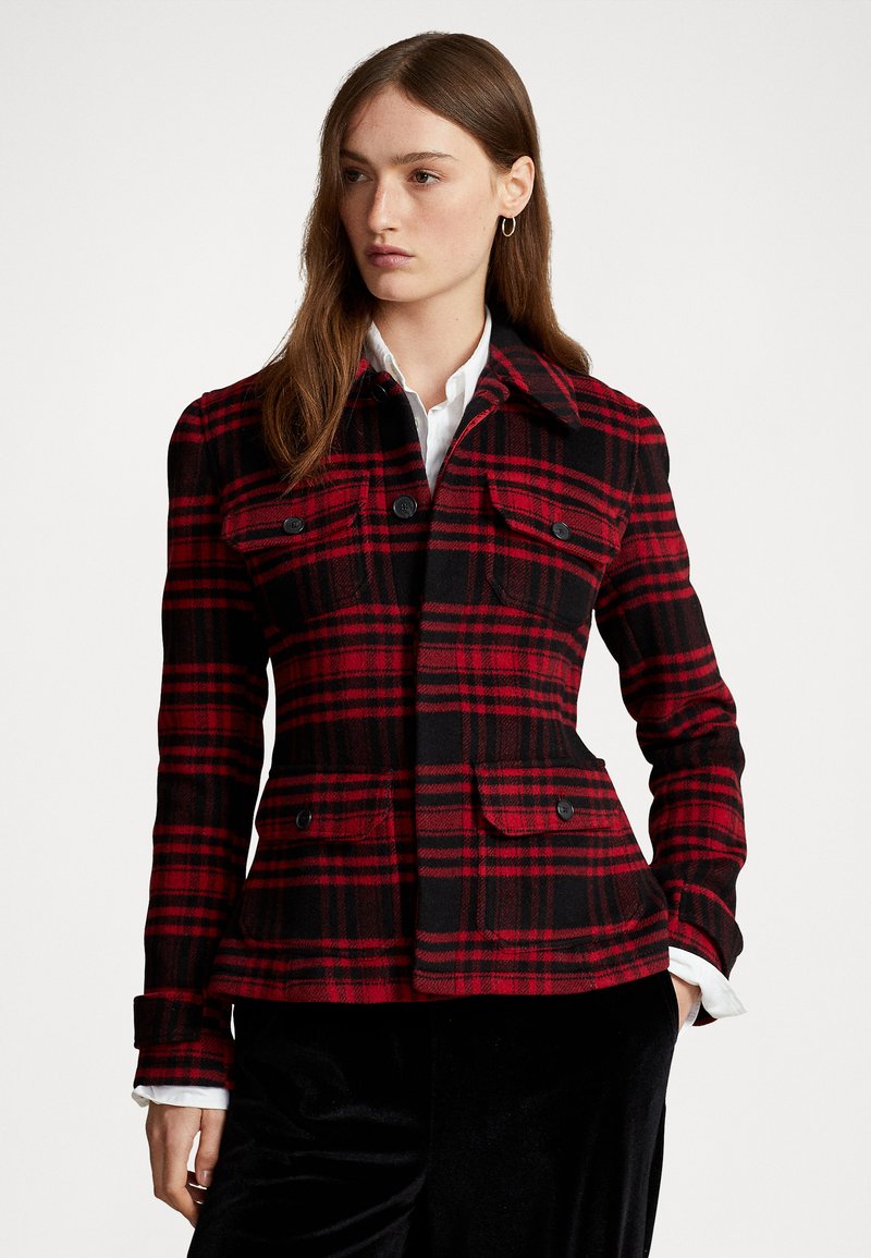 Polo Ralph Lauren ANNABEL FIELD JACKET - Sacou - red / black/roșu ...
