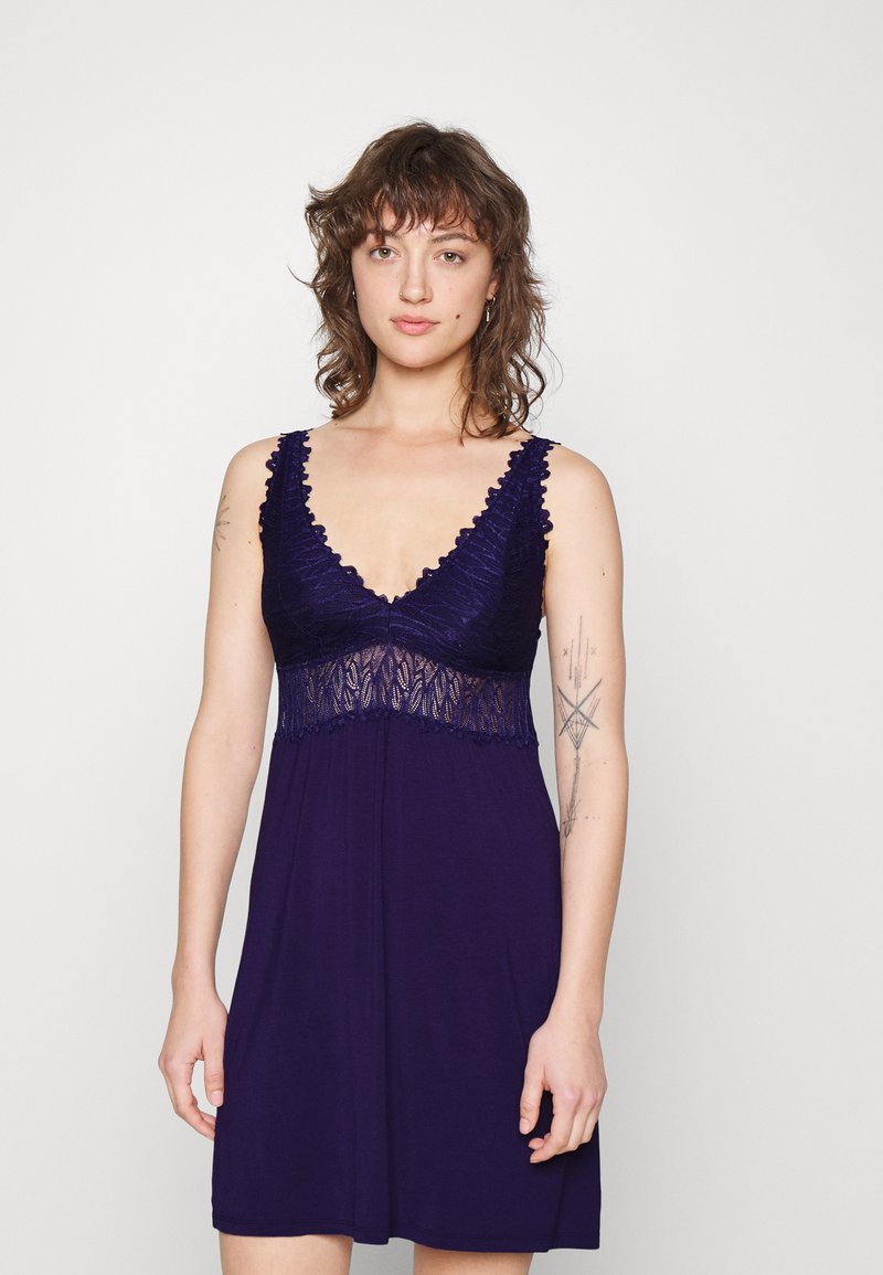 LASCANA NEGLIGEÉ - Nattrøjer / negligé - dark blue/mørkeblå - Zalando.dk
