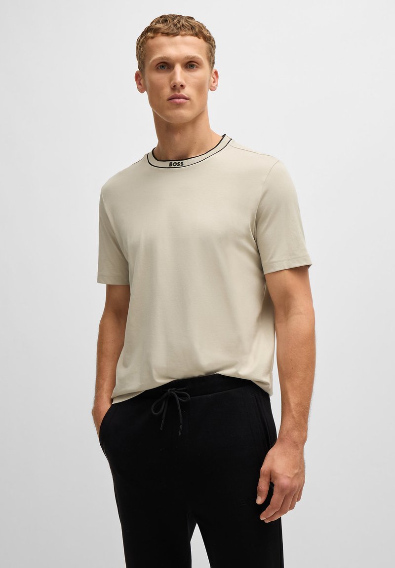 BOSS TEE - Basic T-shirt - light beige/beige - Zalando.ie