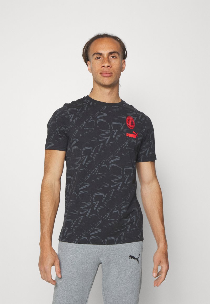 Puma AC MILAN CORE TEE - Vereinsmannschaften - black/for all time red ...