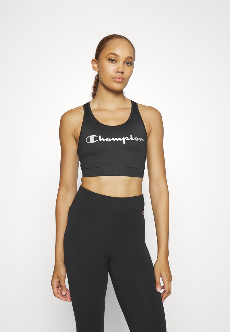 Champion LIGHT SUPPORT - Light support sports bra - schwarz/black ...