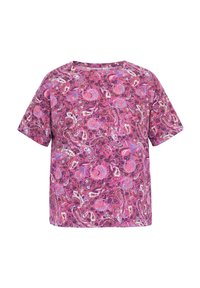 Studio Untold PAISLEY - Print T-shirt - berry - Zalando