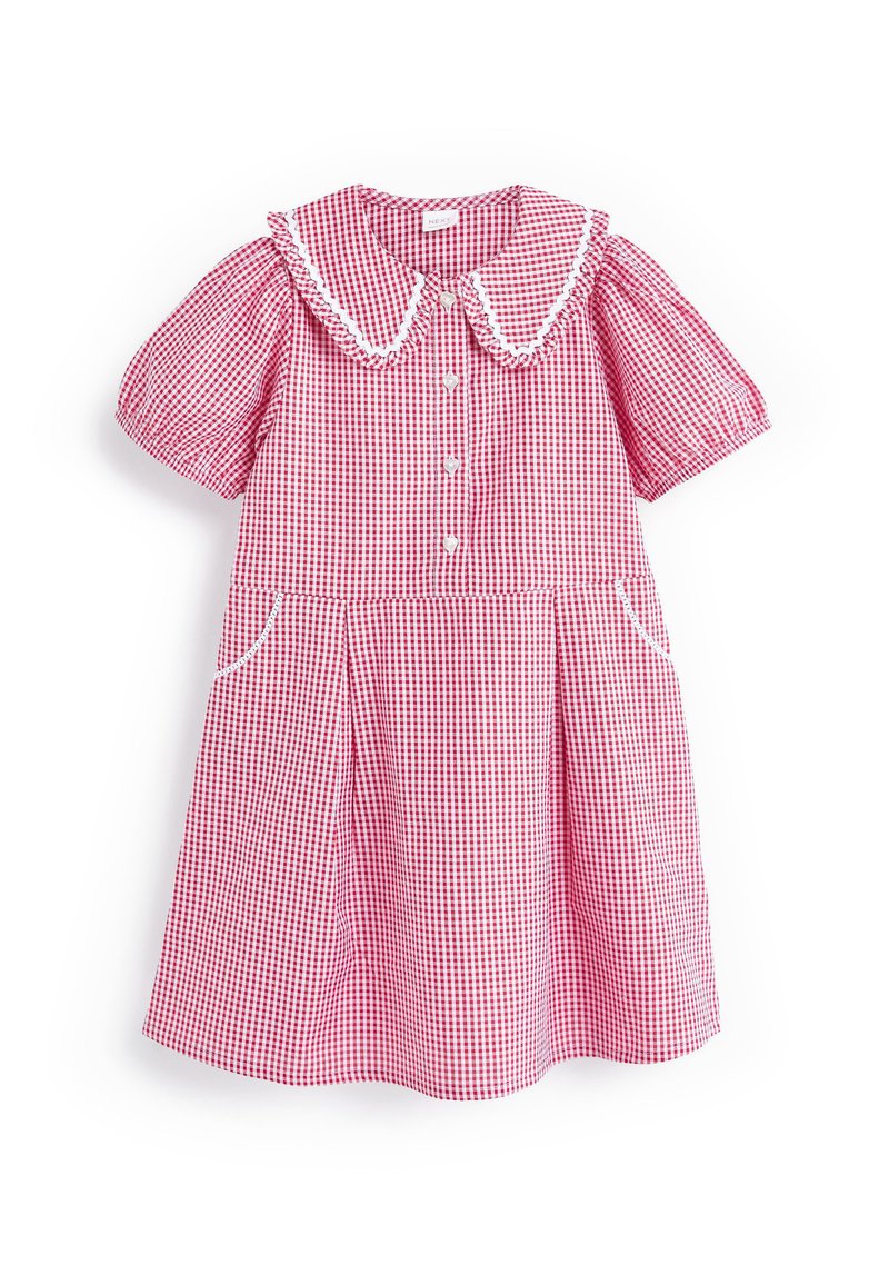 Next COTTON RICH SCHOOL GINGHAM PRETTY COLLAR DRESS - Robe chemise ...