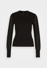 ONLY ONLNEW JANIA PUFF - Langarmshirt - black/schwarz - Zalando.ch