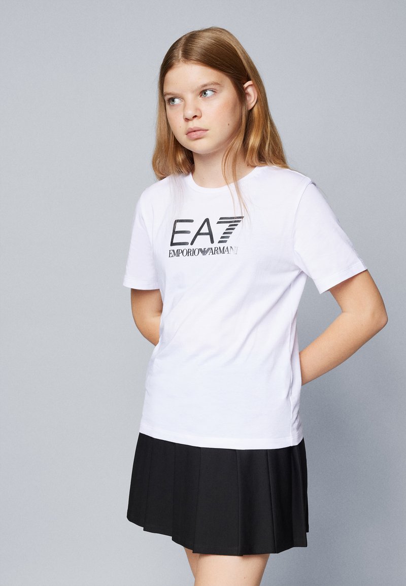 EA7 Emporio Armani UNISEX - T-shirts print - white/hvid - Zalando.dk