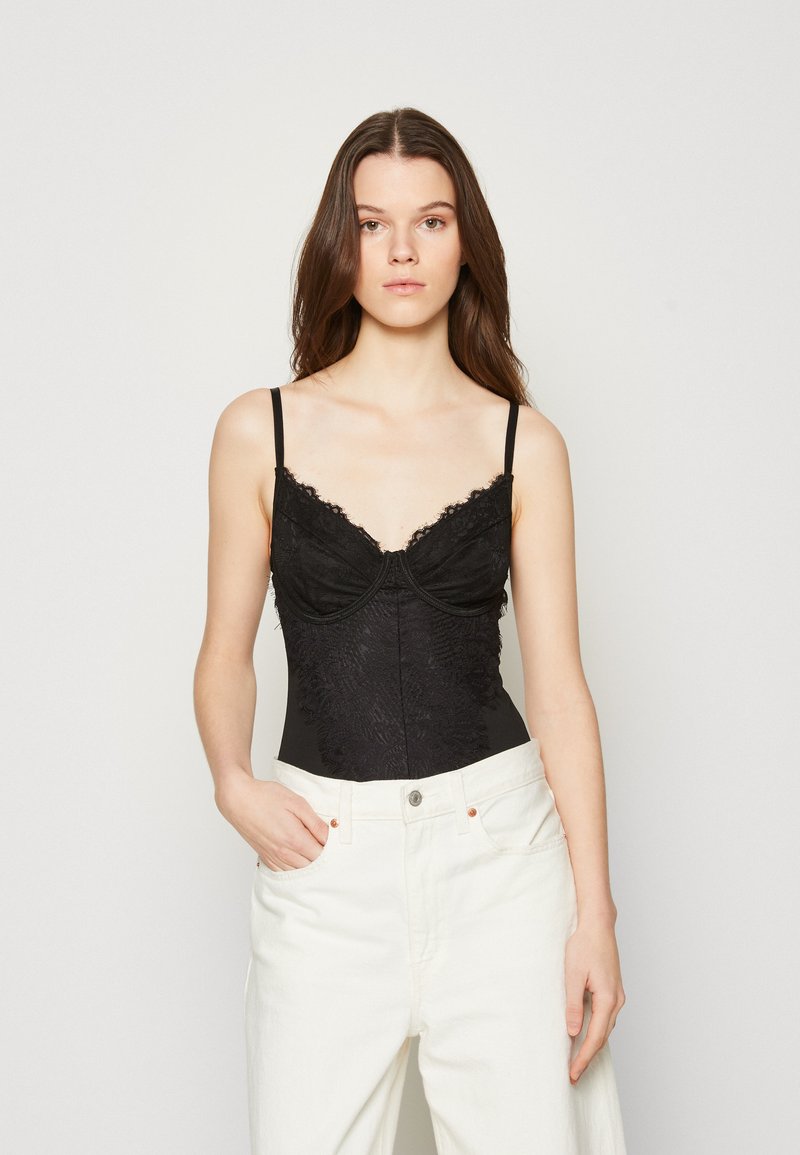 In The Style Lingerie Bodysuit Débardeur Black Noir Zalando Fr