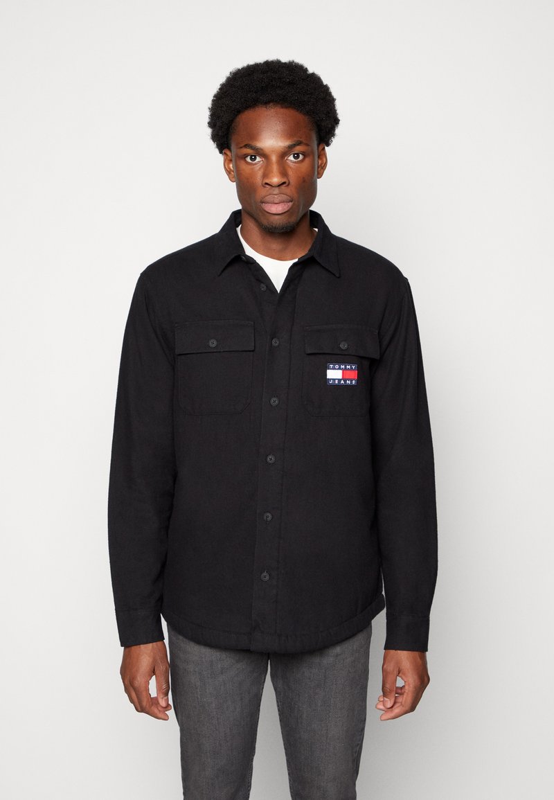 Tommy Jeans LINED OVERSHIRT - Light jacket - black - Zalando.ie