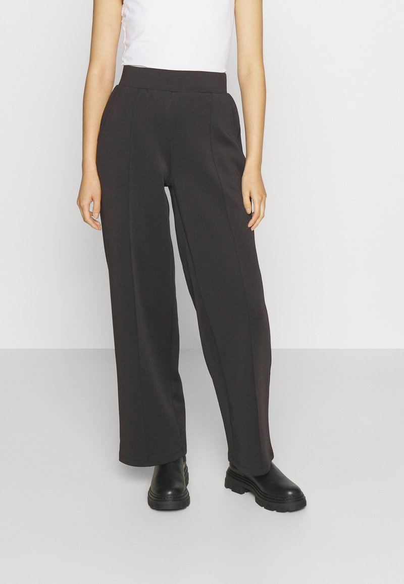 Vero Moda Petite VMPANNA WIDE PANT - Bukse - black/svart - Zalando.no
