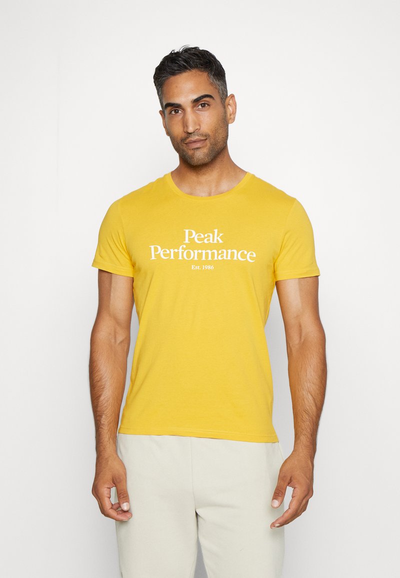 Peak Performance ORIGINAL TEE - Print T-shirt - pure gold/yellow ...