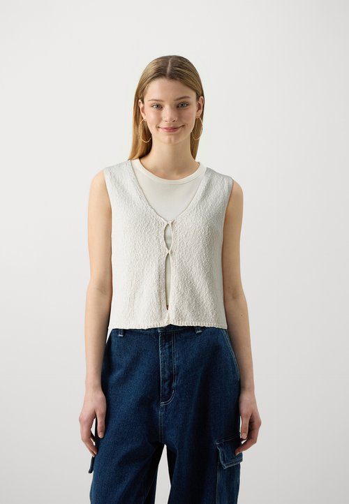 Next TEXTURED TIE UP - Weste - black/schwarz - Zalando.ch