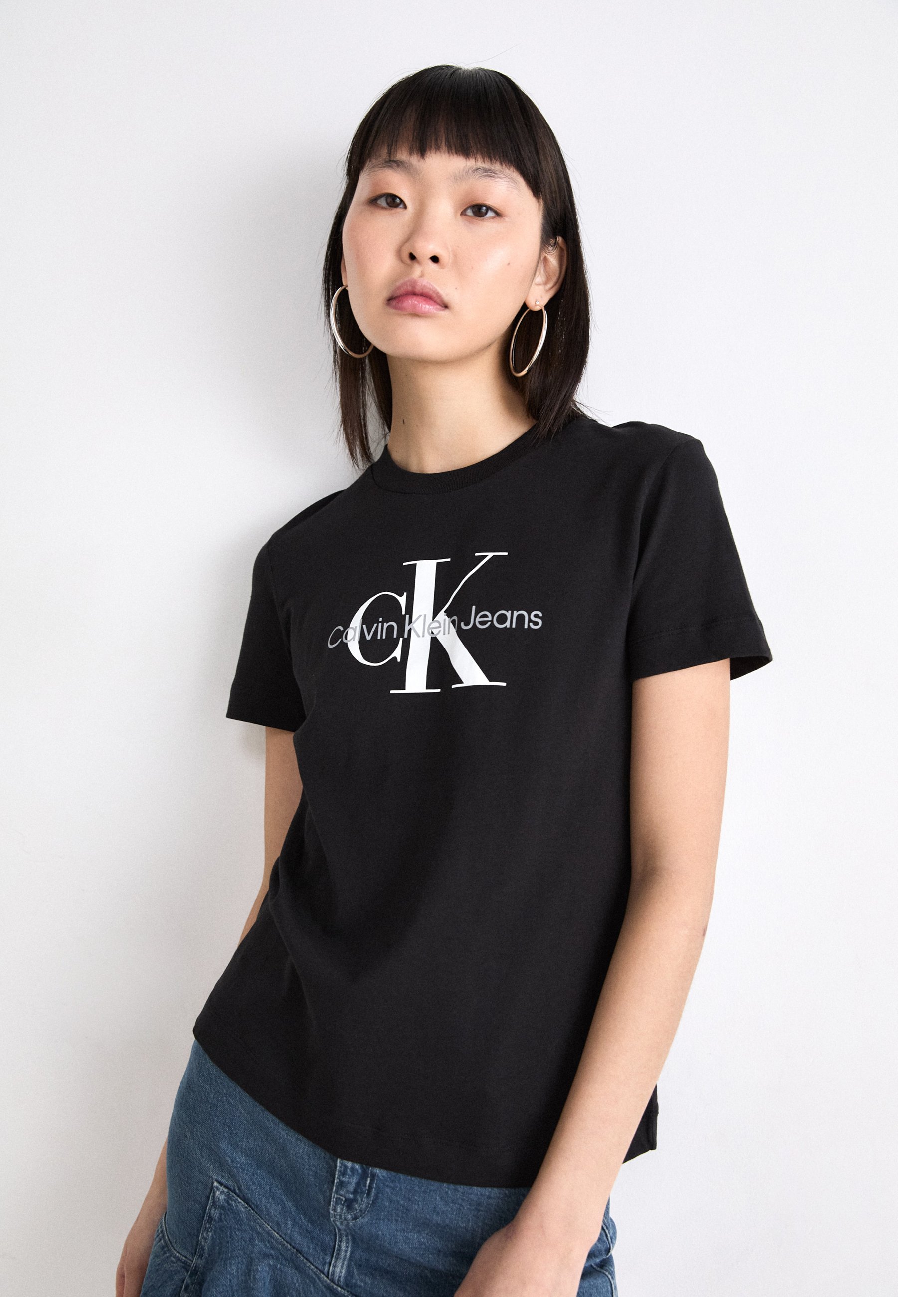 Calvin Klein Jeans CORE MONOGRAM REGULAR Print T shirt black Zalando