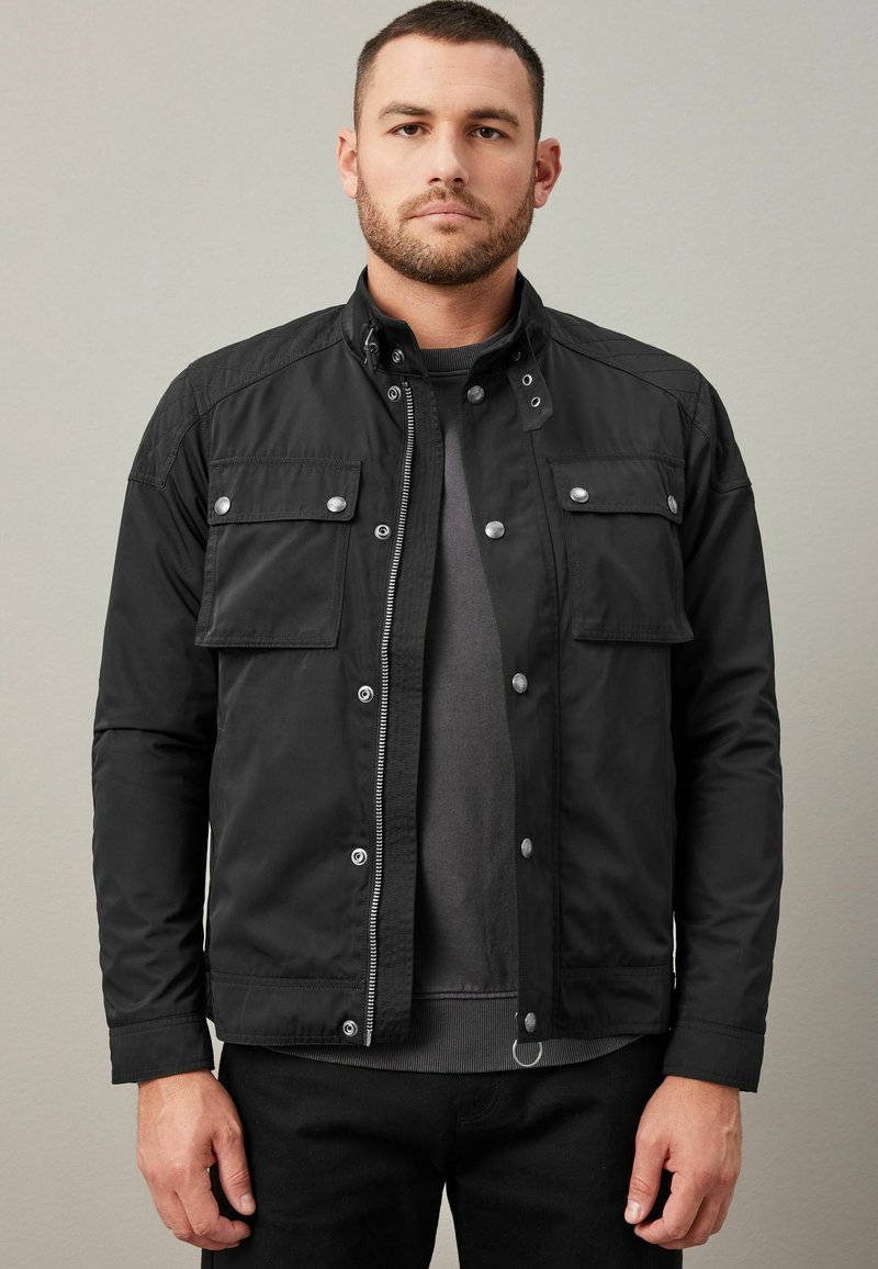 Next SHOWER RESISTANT- REGULAR FIT - Faux leather jacket - black ...