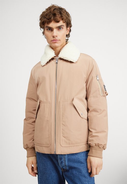 BOSS MAHDI - Lederjacke - medium beige/beige - Zalando.ch