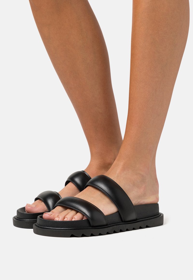 Rubi Shoes by Cotton On PIPPA PADDED DOUBLE STRAP SLIDE - Mules - black ...