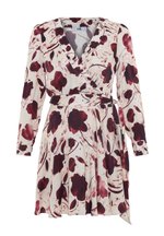 adL LONG SLEEVES DOUBLE BREASTED - Day dress - patterned vanilla ...