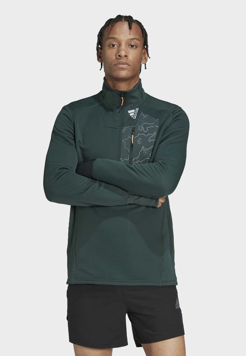adidas Performance Sweatshirt - shadow green semi impact orange/vert ...