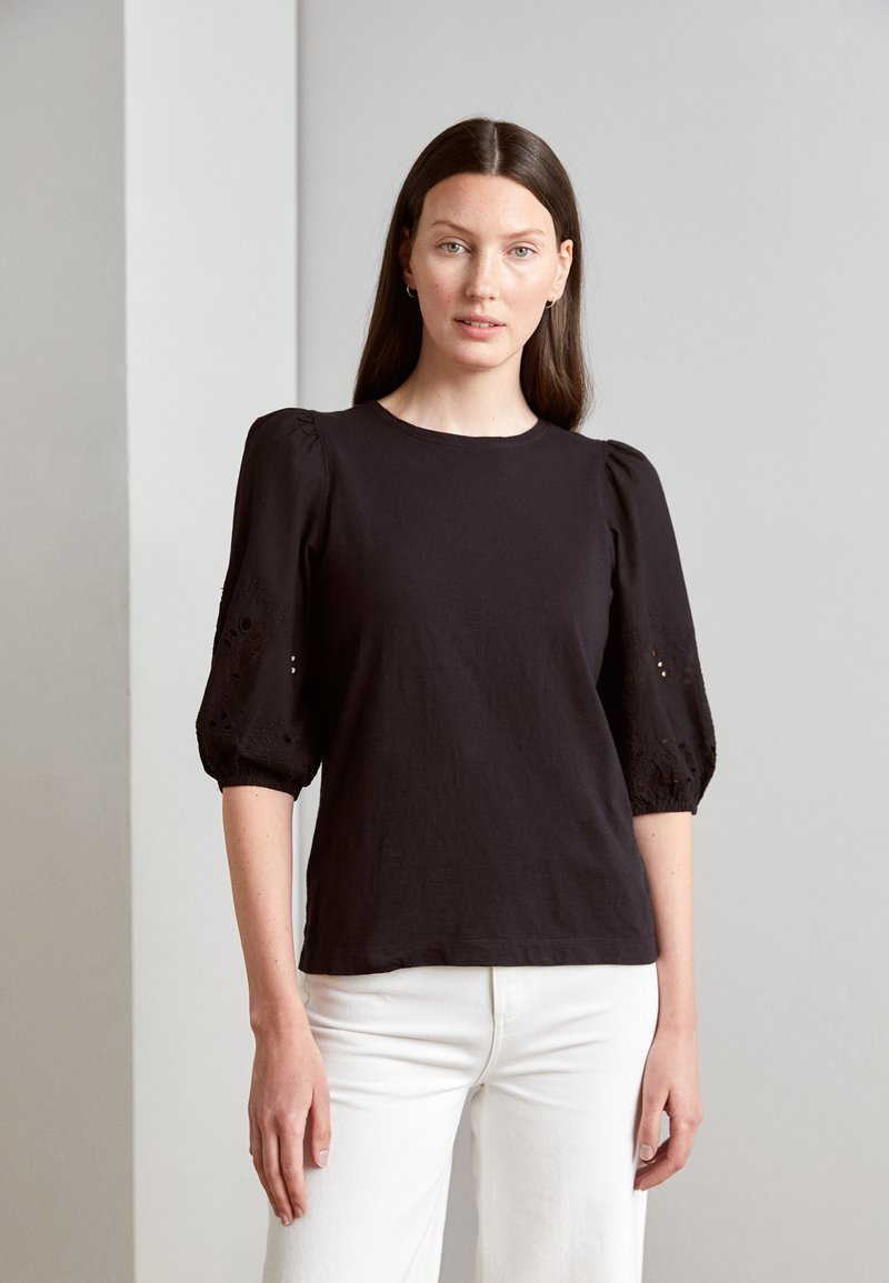 Marks & Spencer BRODERIE - T-Shirt print - black/schwarz - Zalando.ch