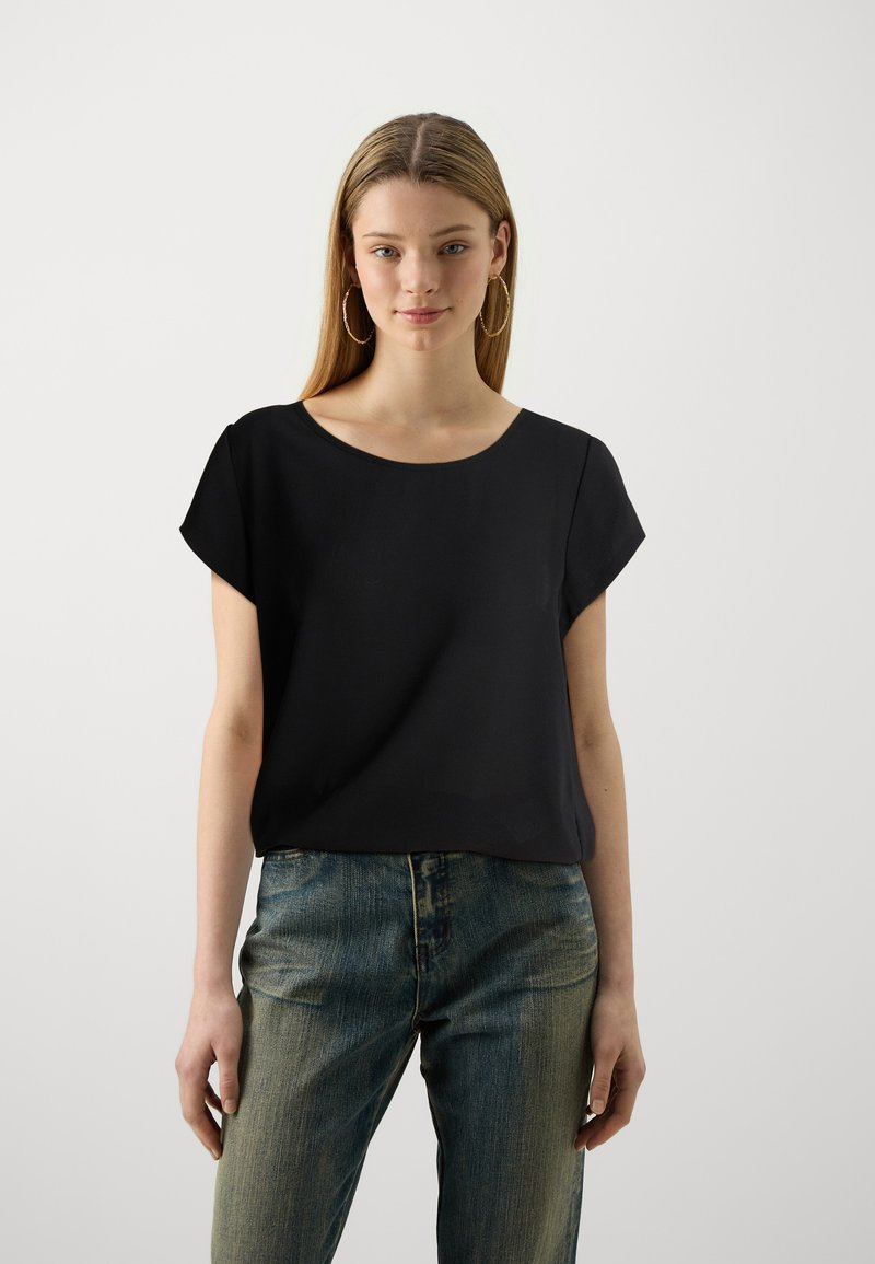 ONLY ONLVIC SOLID TOP - Bluse - black/sort - Zalando.dk